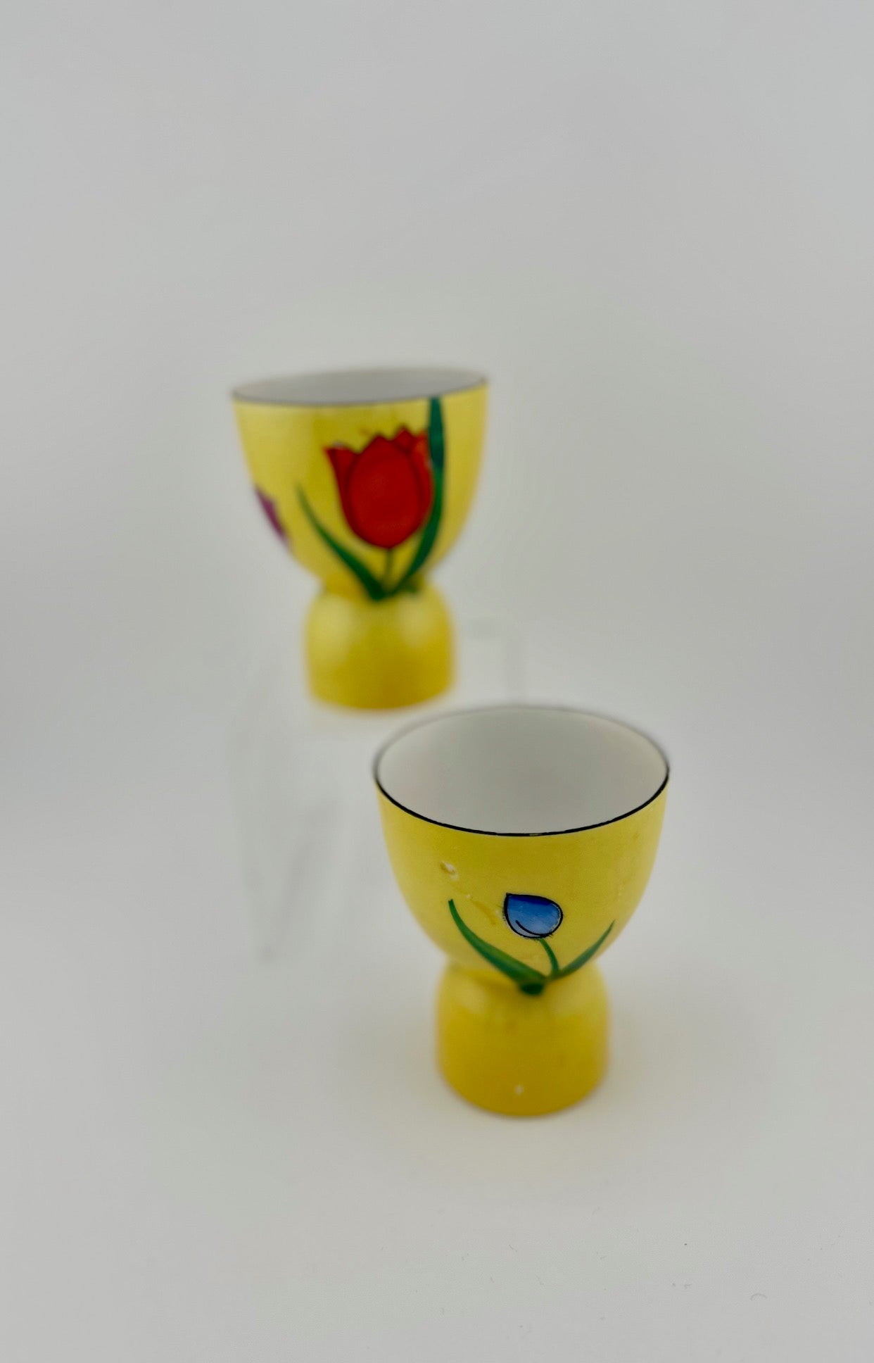 Hand Painted Egg Cups-Japan Set of 2