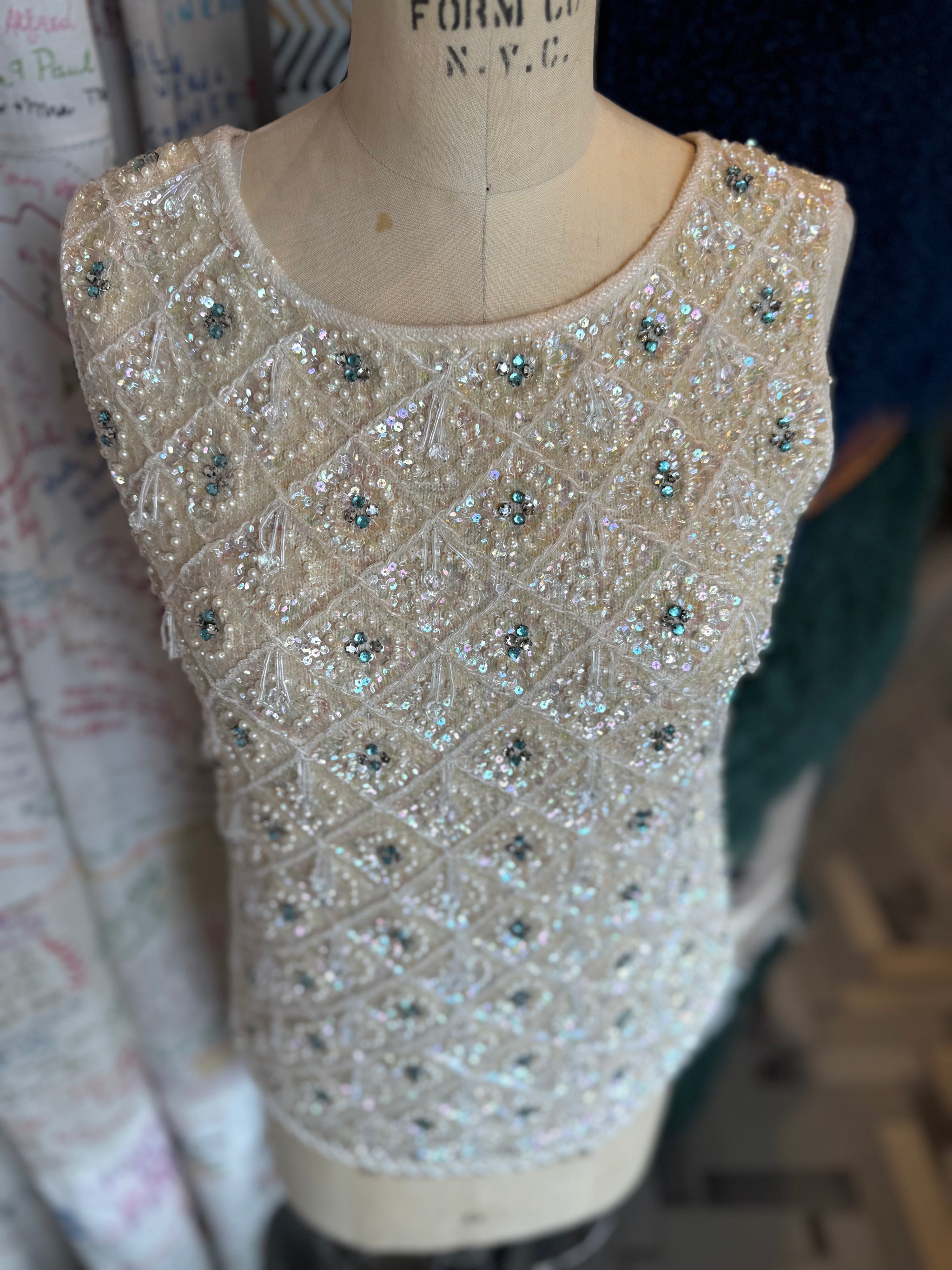 esc. Beaded Wool Shell